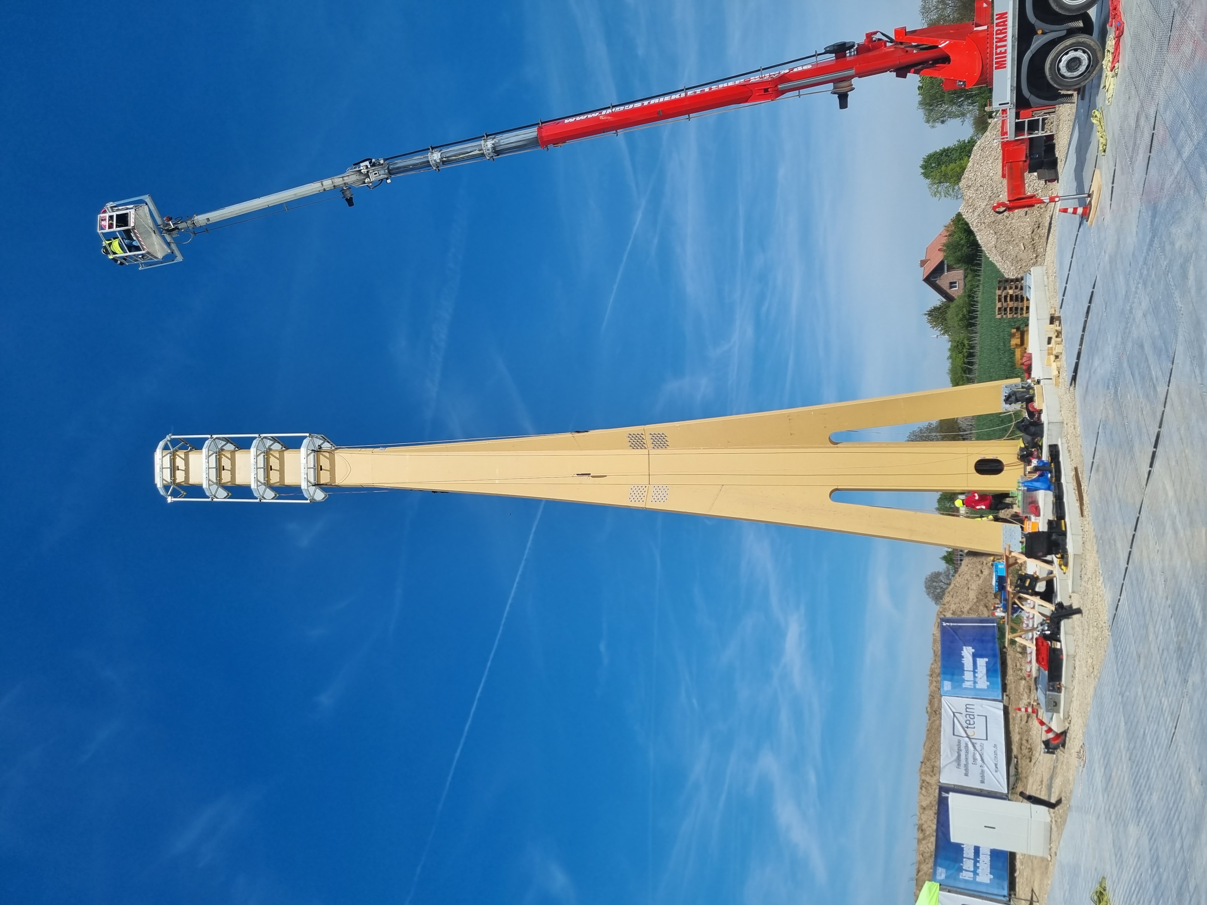 New build wooden mast prototype | For Vantage Towers
